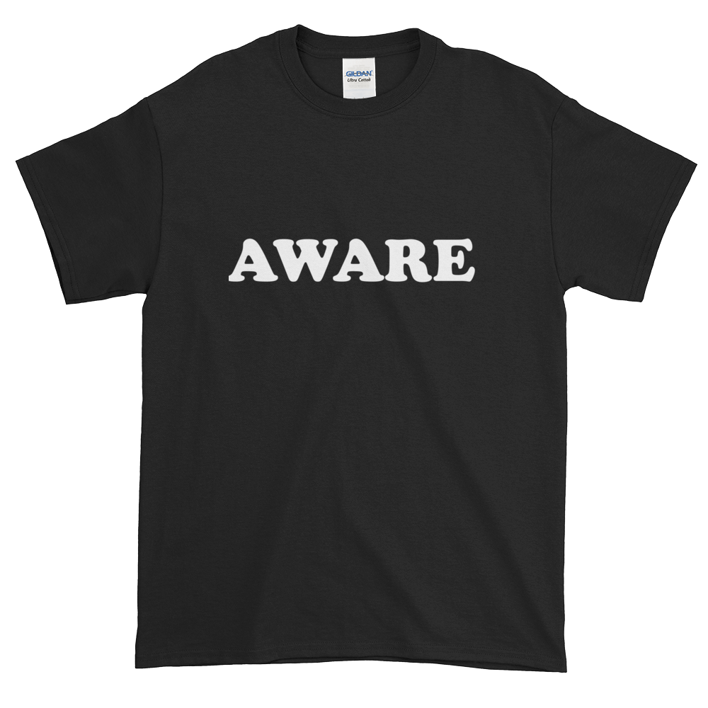 AWARE Short-Sleeve T-Shirt- Black – Zen Wombs